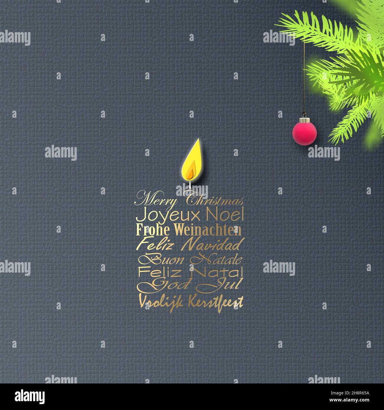 European Christmas Greetings in different languages. Merry Christmas in ...