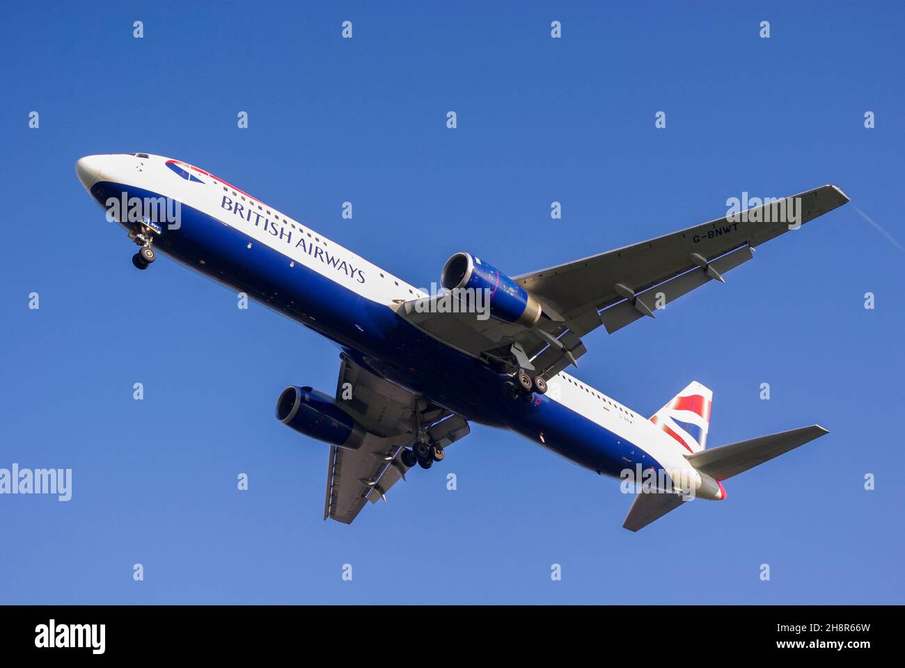 British Airways Boeing 767 300 airliner jet plane G-BNWT landing at ...