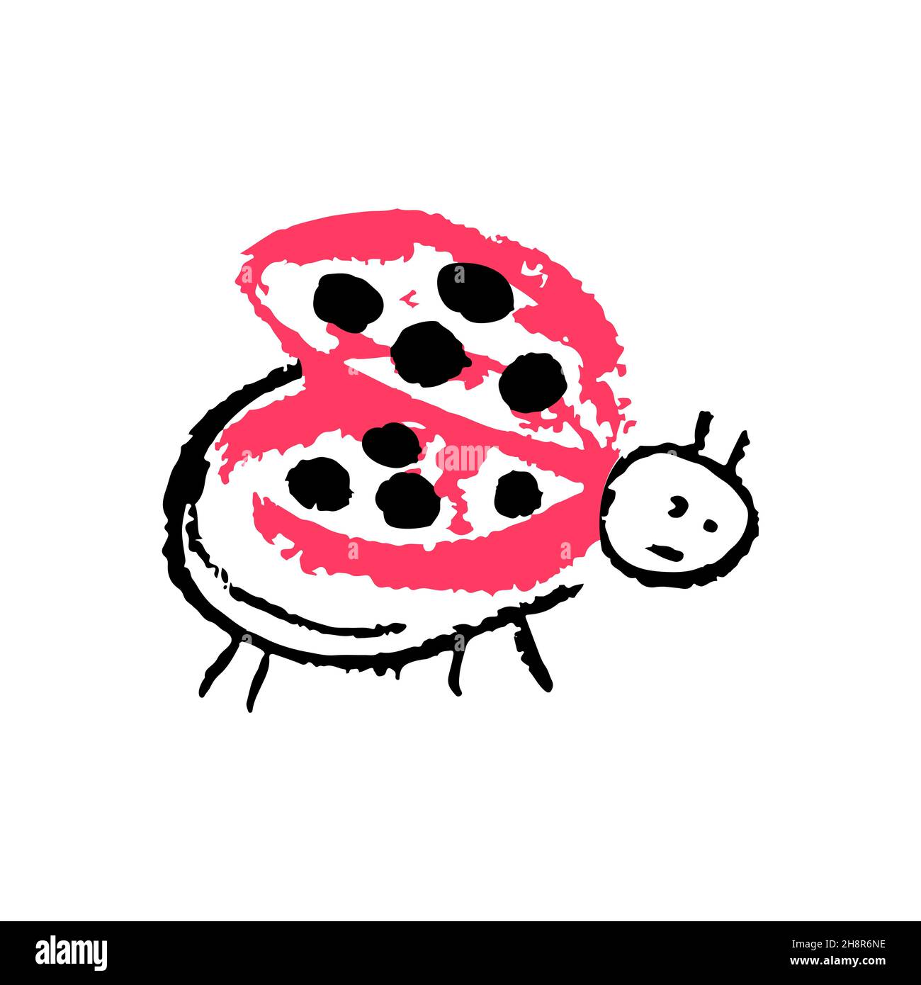 Icon in hand draw style. Drawing with wax crayons, colored chalk ...