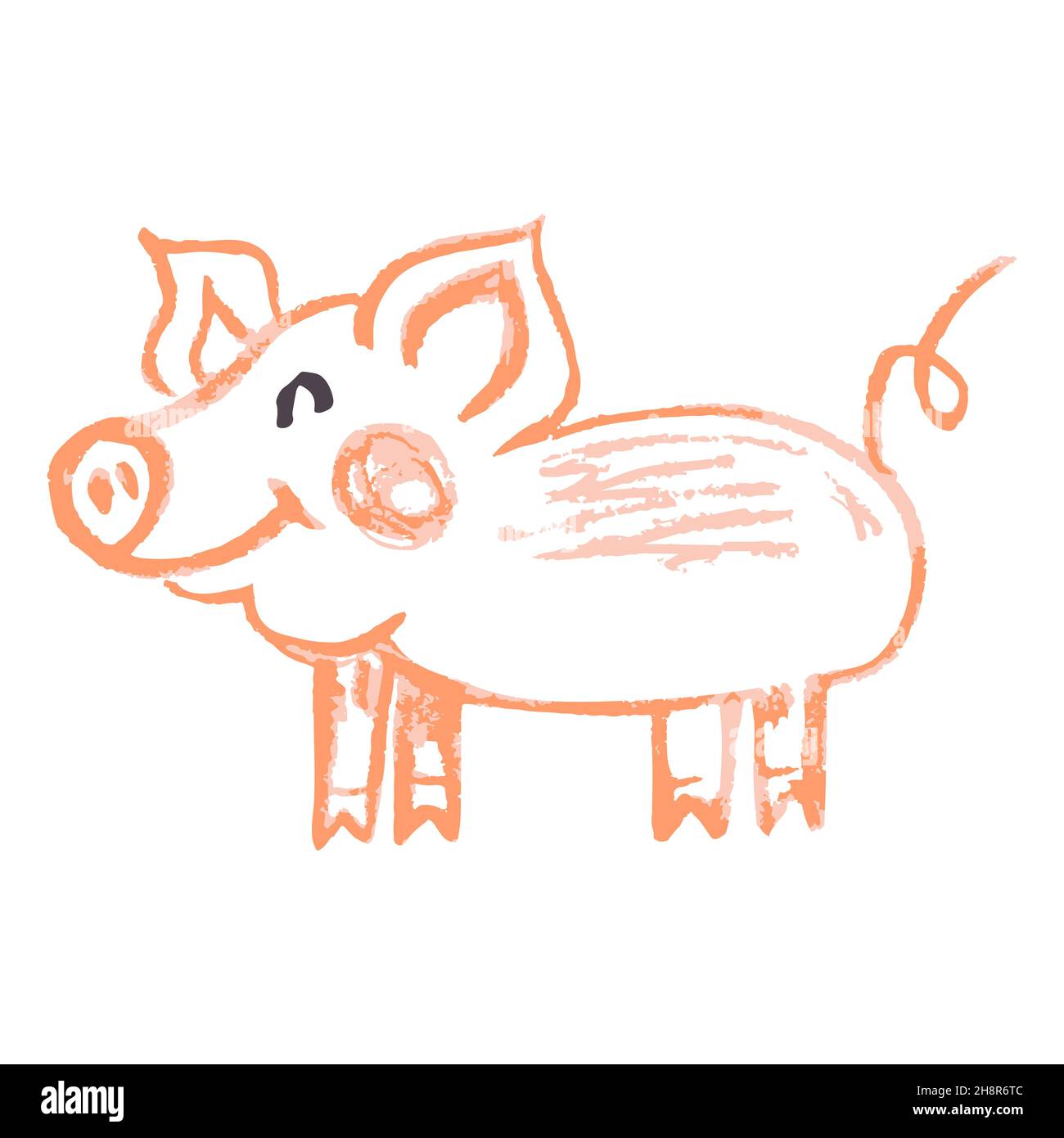 Cute draw pork cartoon hi-res stock photography and images - Alamy