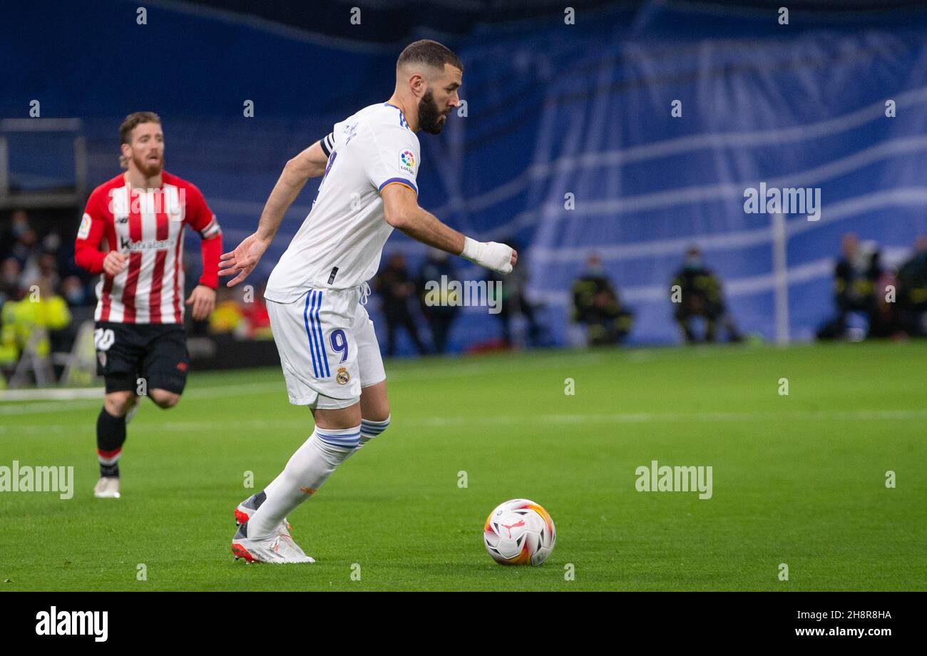 1 st December 2021; Estadio Santiago Bernabeu, Madrid, Spain; Men's La ...