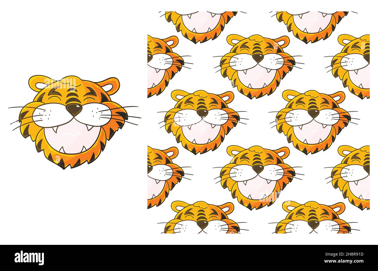 Tiger print costume Stock Vector Images - Alamy