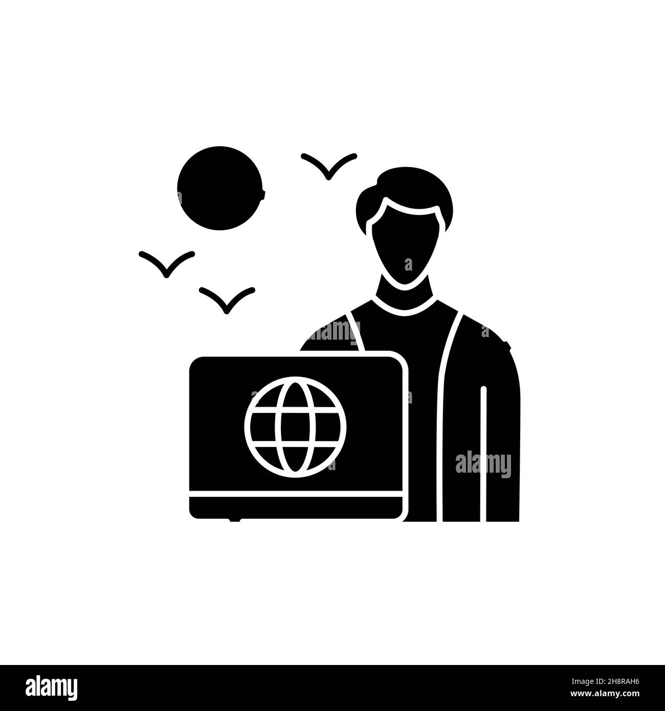 Downshifter olor line icon. Life for yourself. Pictogram for web page ...