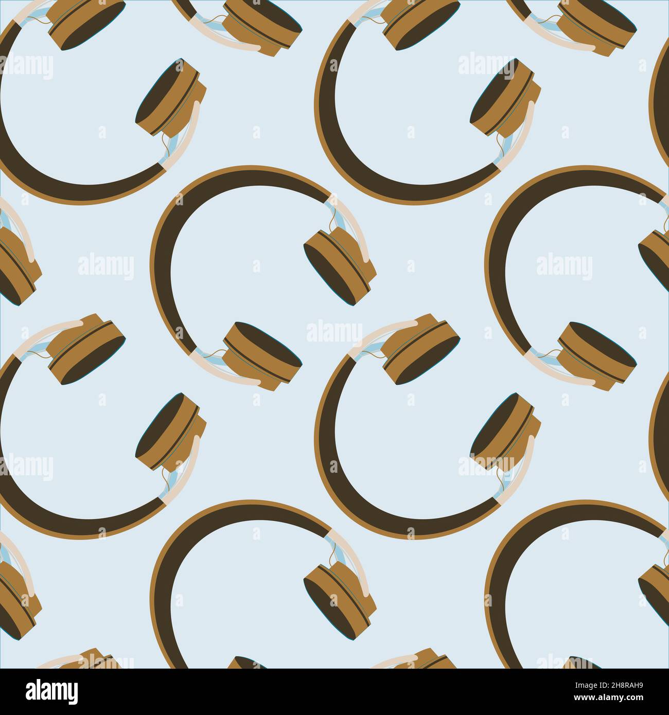 Seamless pattern on a square background, square, tile - Headphones ...
