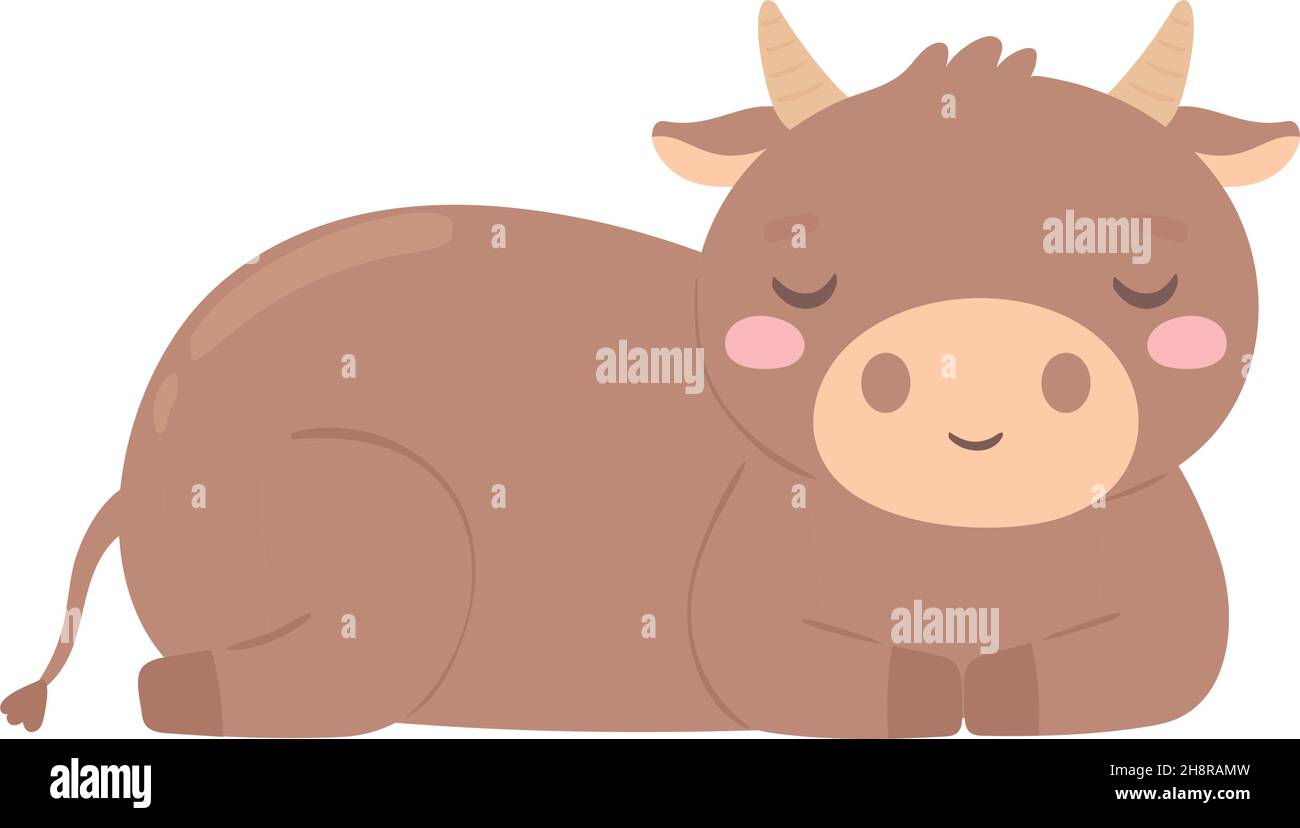 cute ox cartoon Stock Vector Image & Art - Alamy