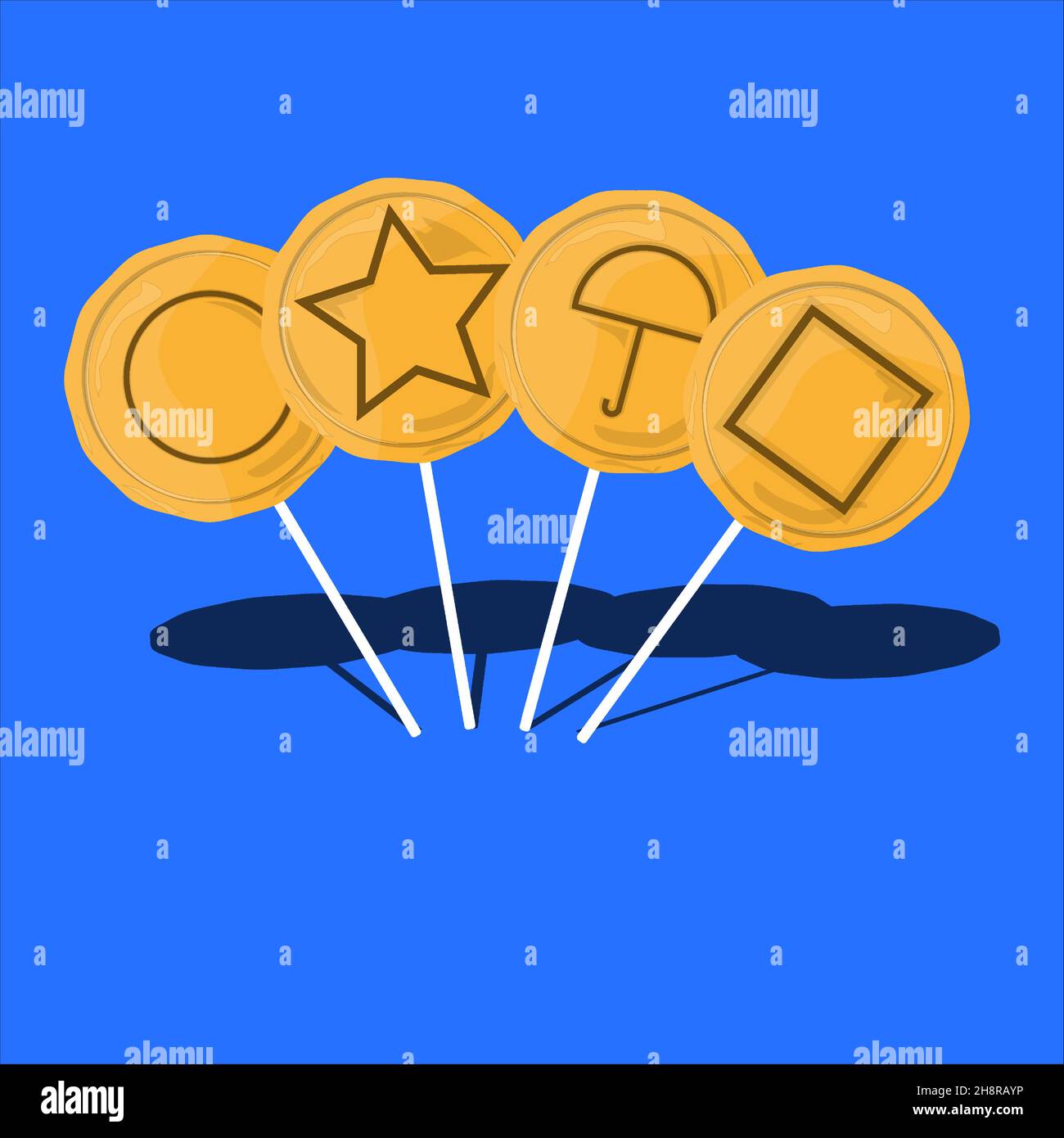 Dalgona vector vectors hi-res stock photography and images - Alamy