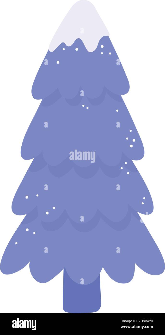 pine tree snow Stock Vector Image & Art - Alamy