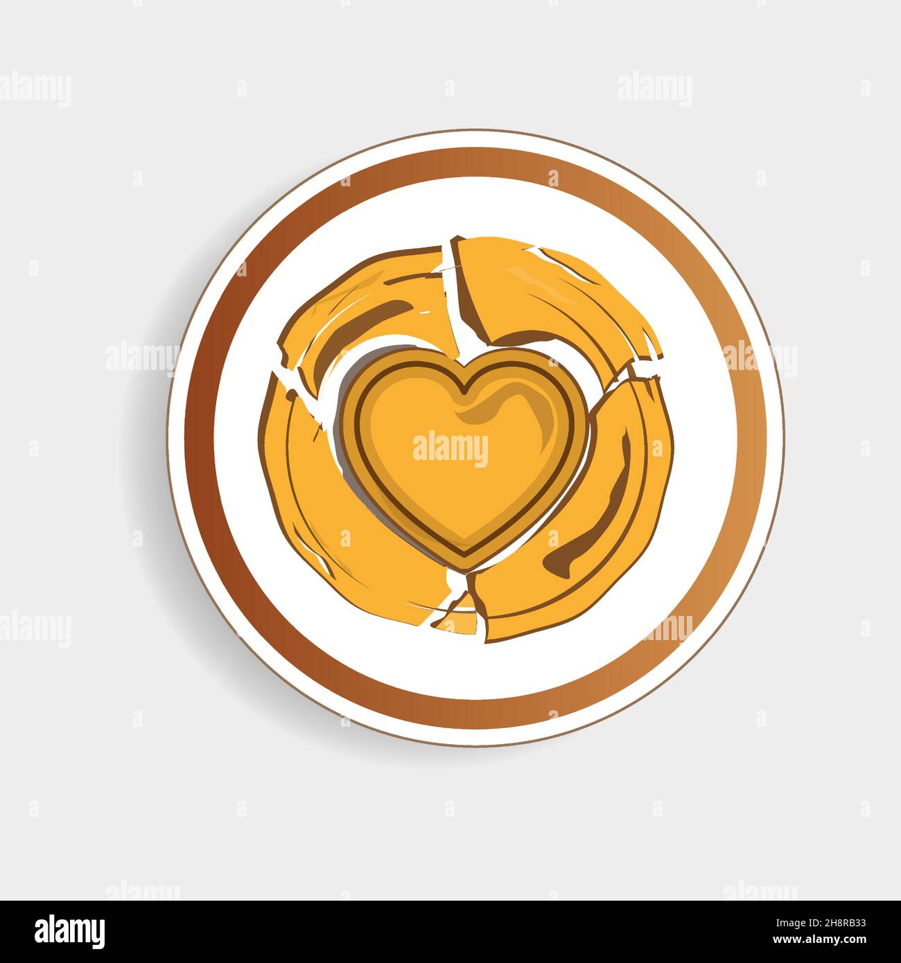 Dalgona candy circle Stock Vector Images - Alamy