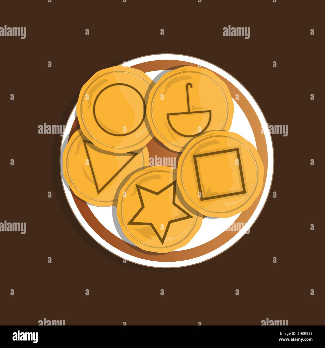 Dalgona vector vectors hi-res stock photography and images - Alamy
