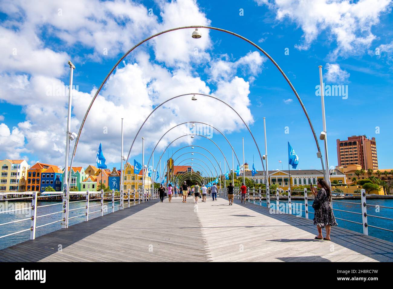 Curacao, Dutch Caribbean island life, known for the Koningin Emmabrug ...