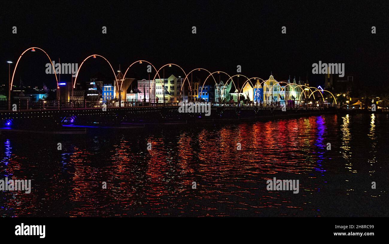 Curacao, Dutch Caribbean island life, known for the Koningin Emmabrug ...