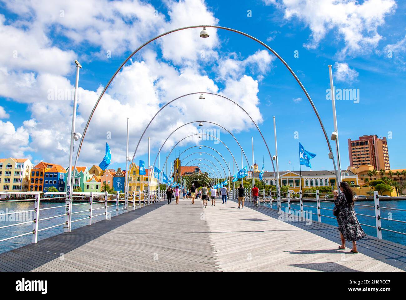 Curacao, Dutch Caribbean island life, known for the Koningin Emmabrug ...