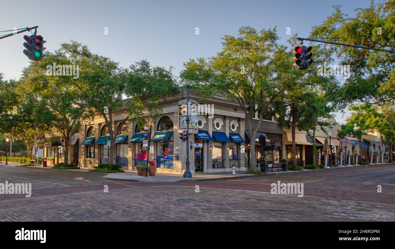 Downtown Winter Park a modern small town in Central Florida Stock Photo - Alamy