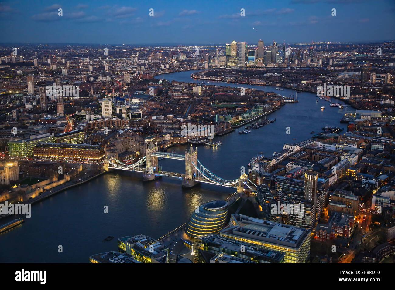 London big ben aerial night hi-res stock photography and images - Alamy