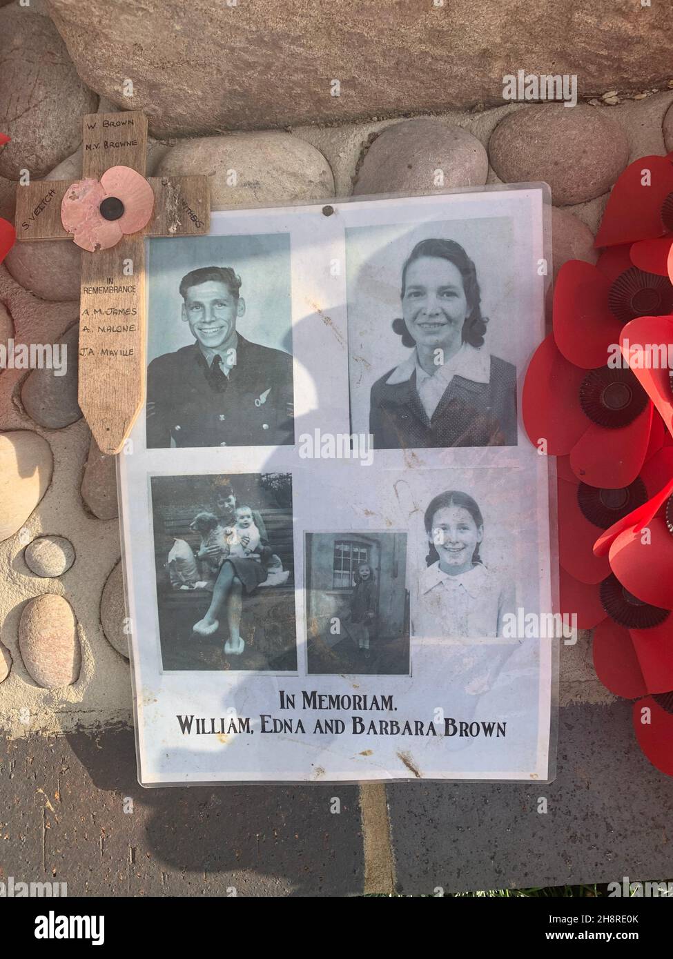 Plaque and monument for RAF personnel who died in the war when the ...