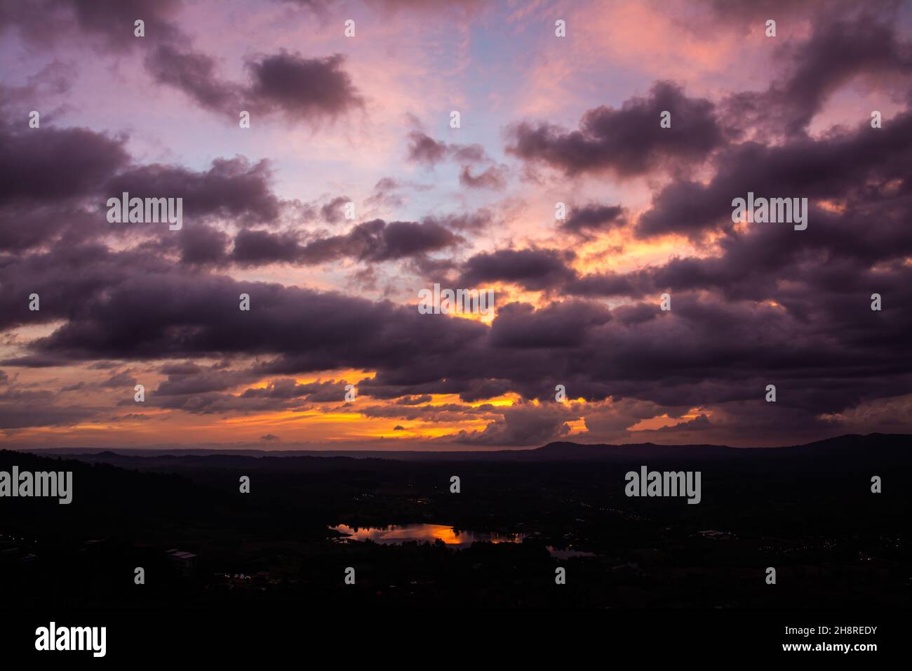 Landscape of the sky during twilight or sunset Stock Photo - Alamy