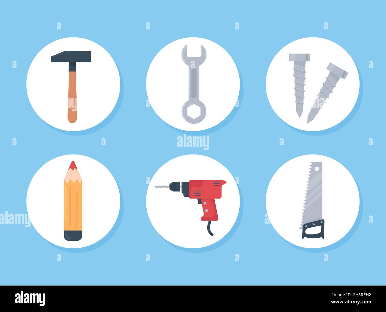 tools icon set Stock Vector Image & Art - Alamy