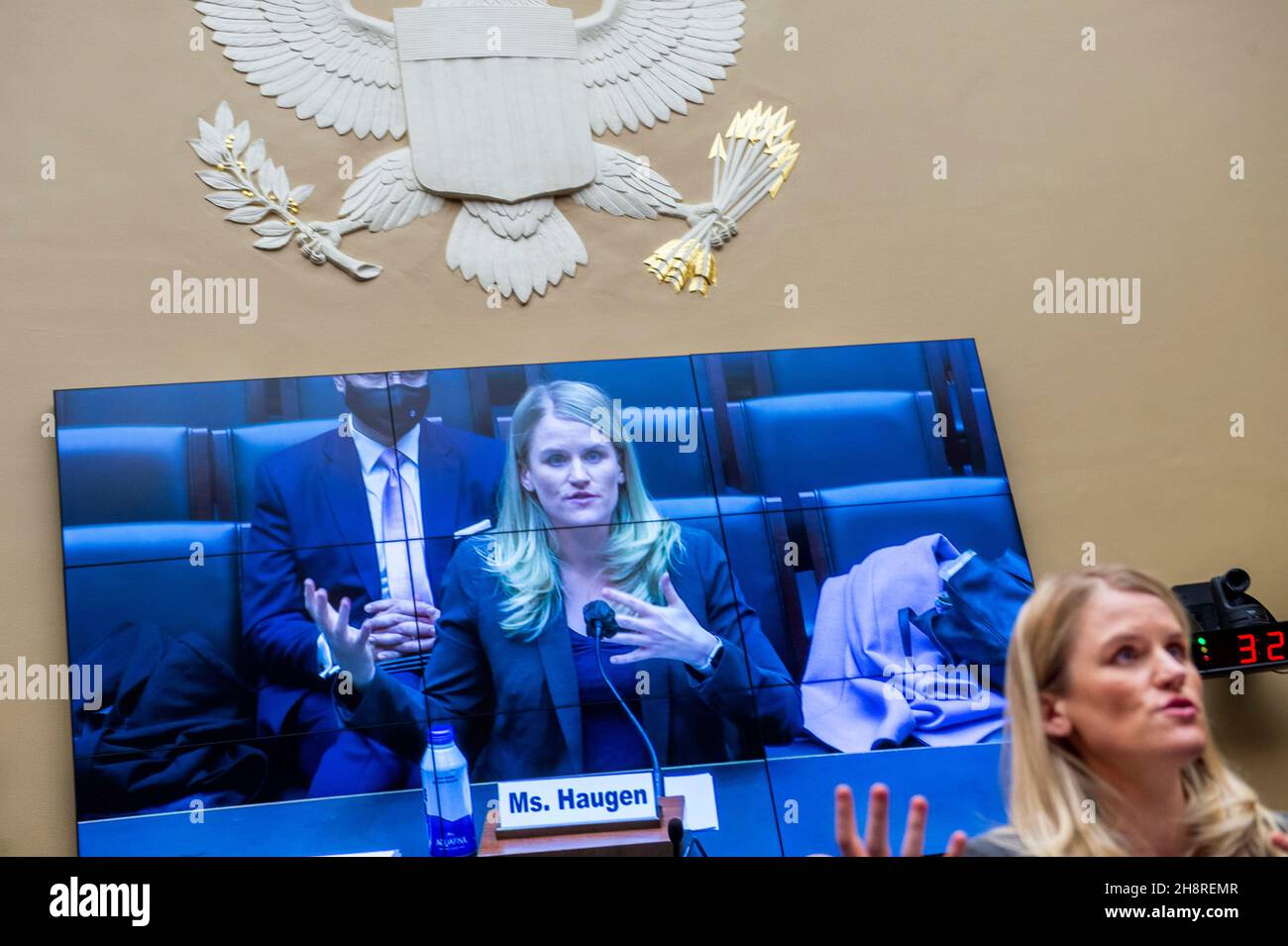 Former Facebook Employee Frances Haugen appears before a House ...