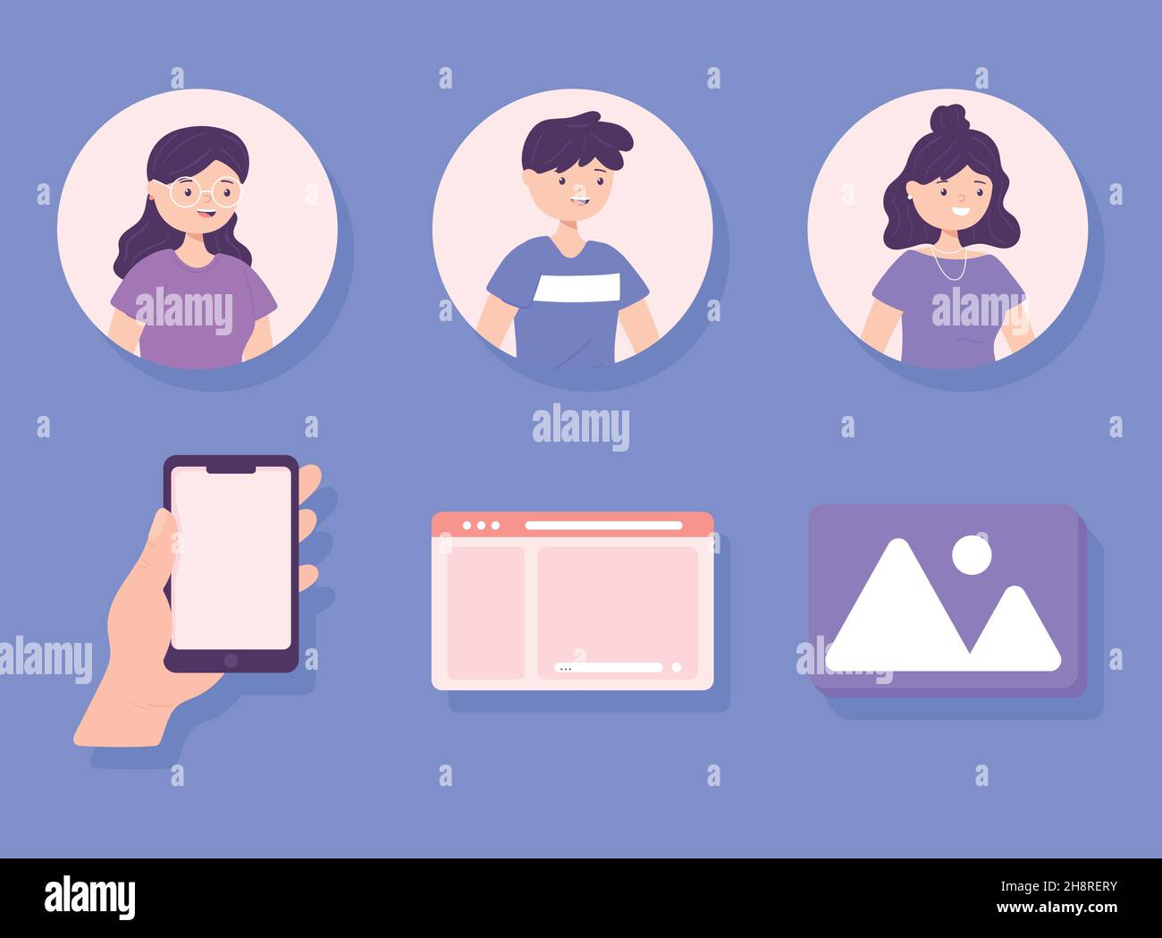 icons chat and people Stock Vector Image & Art - Alamy