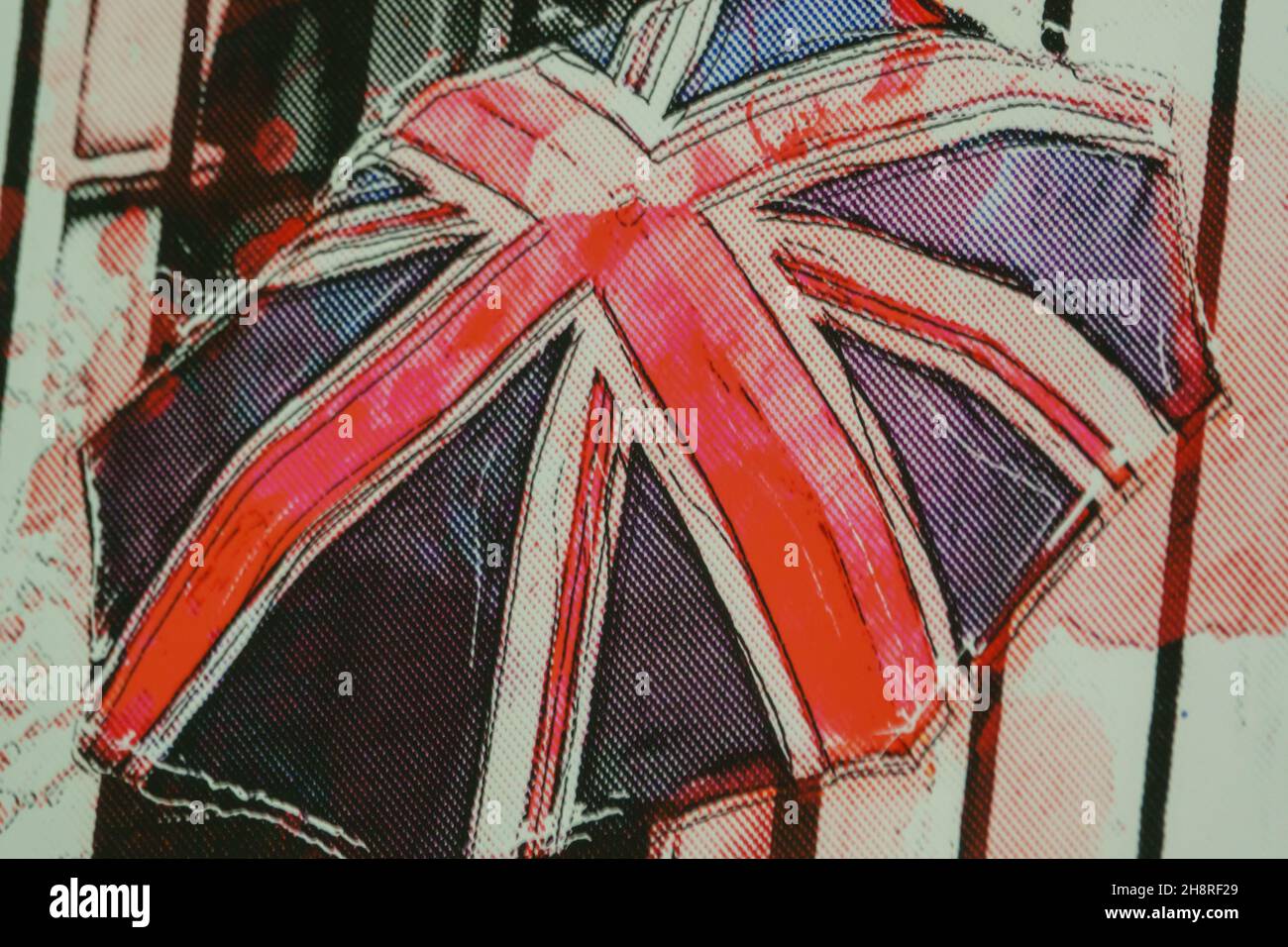 umbrella with a union flag pattern Stock Photo - Alamy