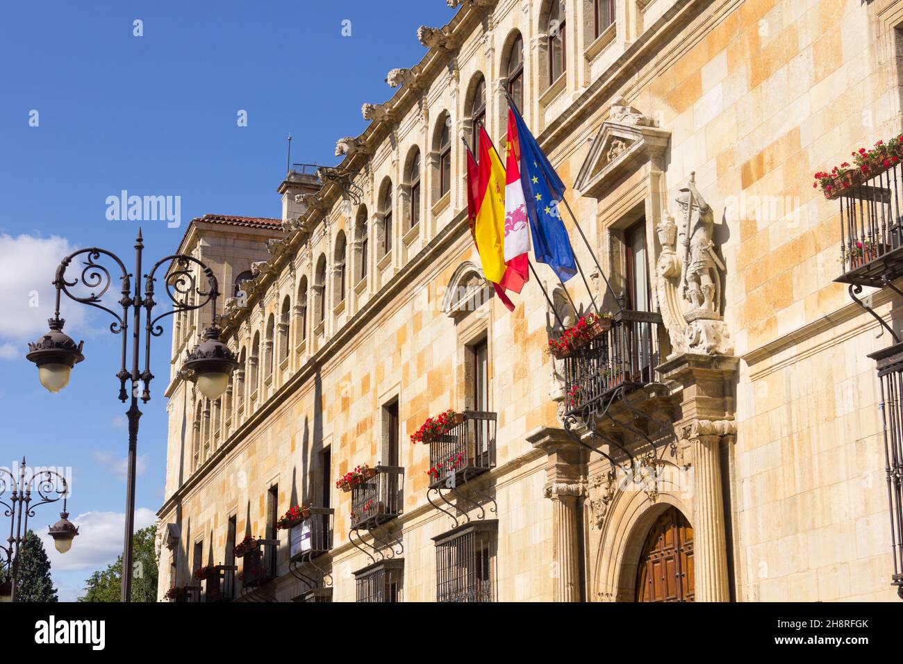 streets of the city of Leon in the region of Castilla-Leon, Spain Stock ...