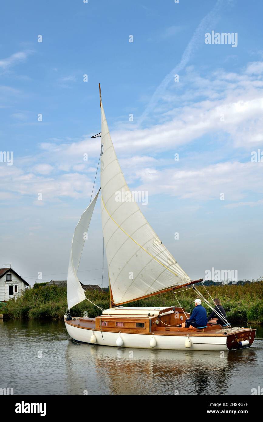 traditional norfolk broads sailing yacht martham river thurne norfolk ...