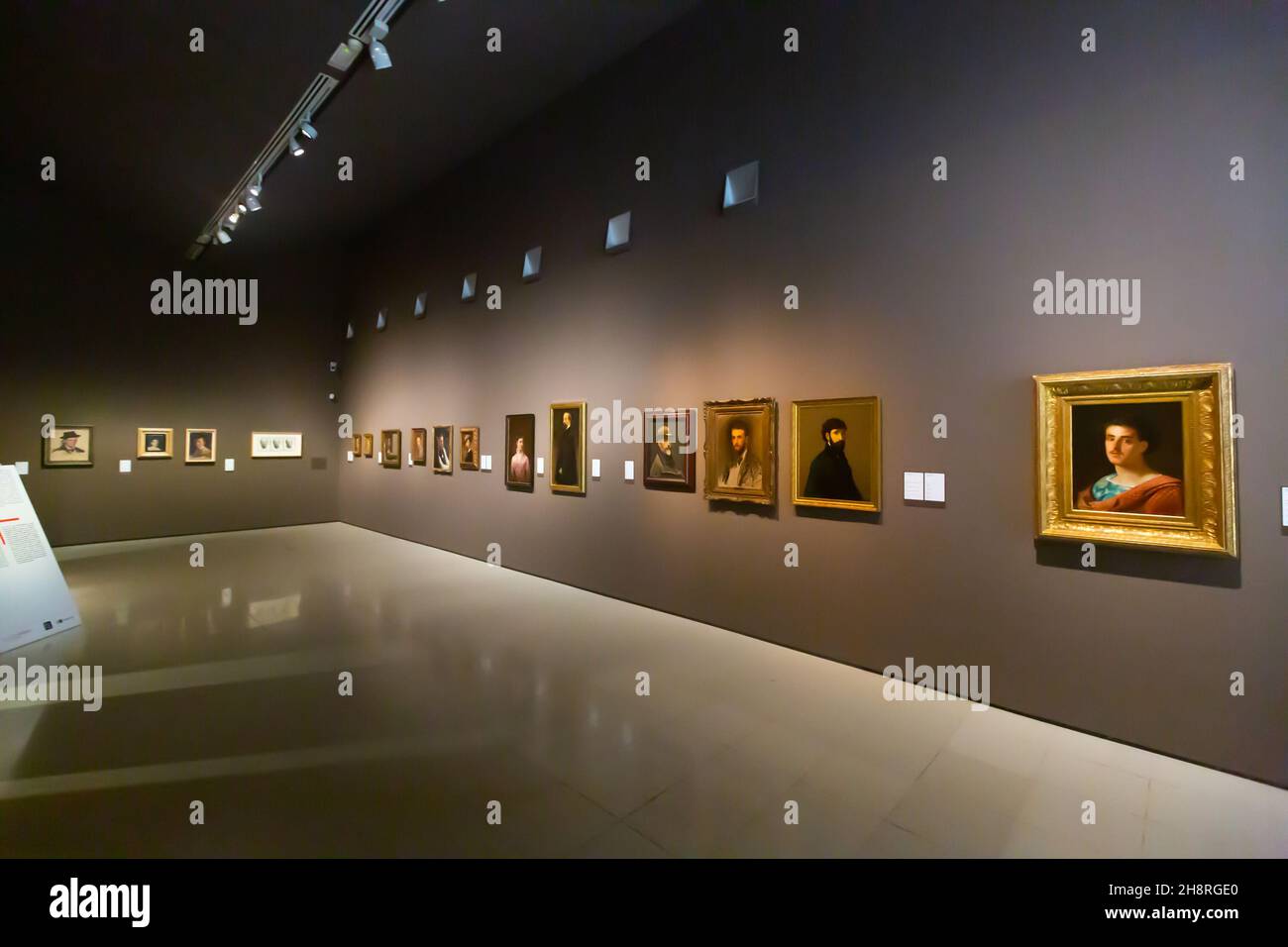 Exhibition of paintings in National Art Museum of Catalonia. Barcelona ...