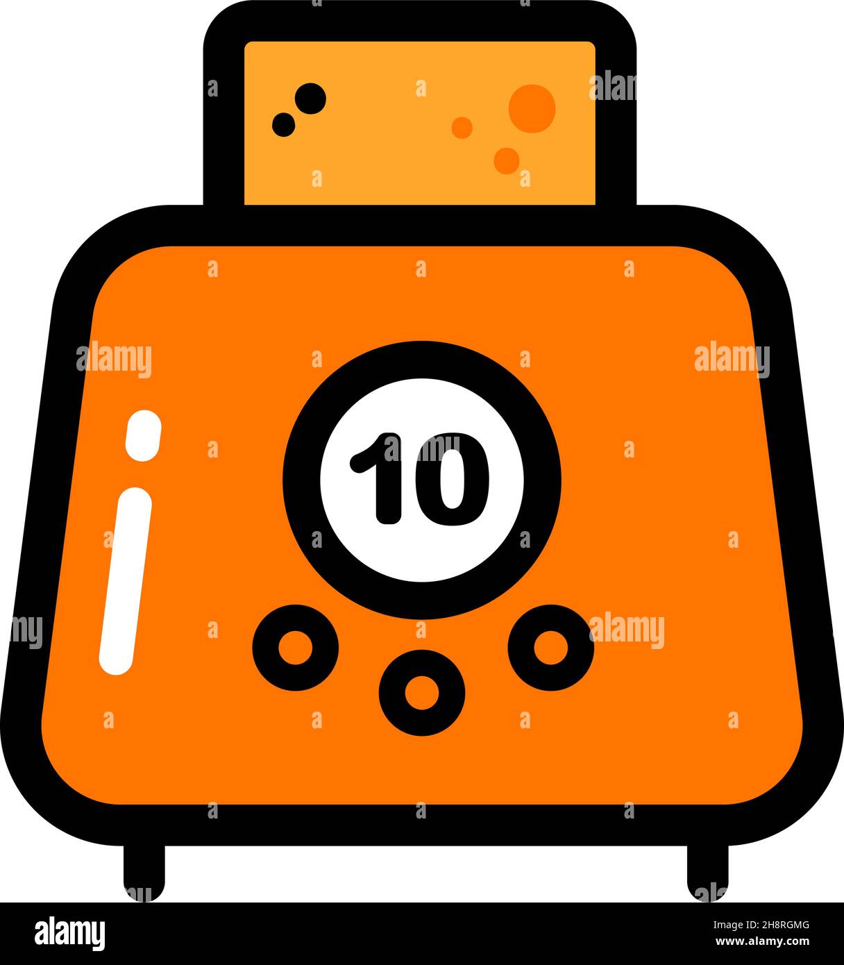 Toaster color icon, sign or symbol. Premium pictogram in trendy simple ...