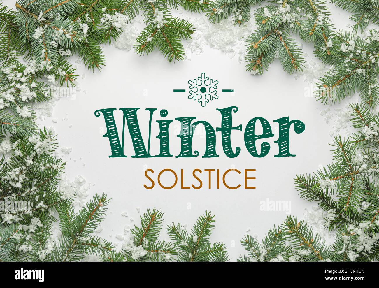 Beautiful greeting card for Winter Solstice celebration Stock Photo - Alamy