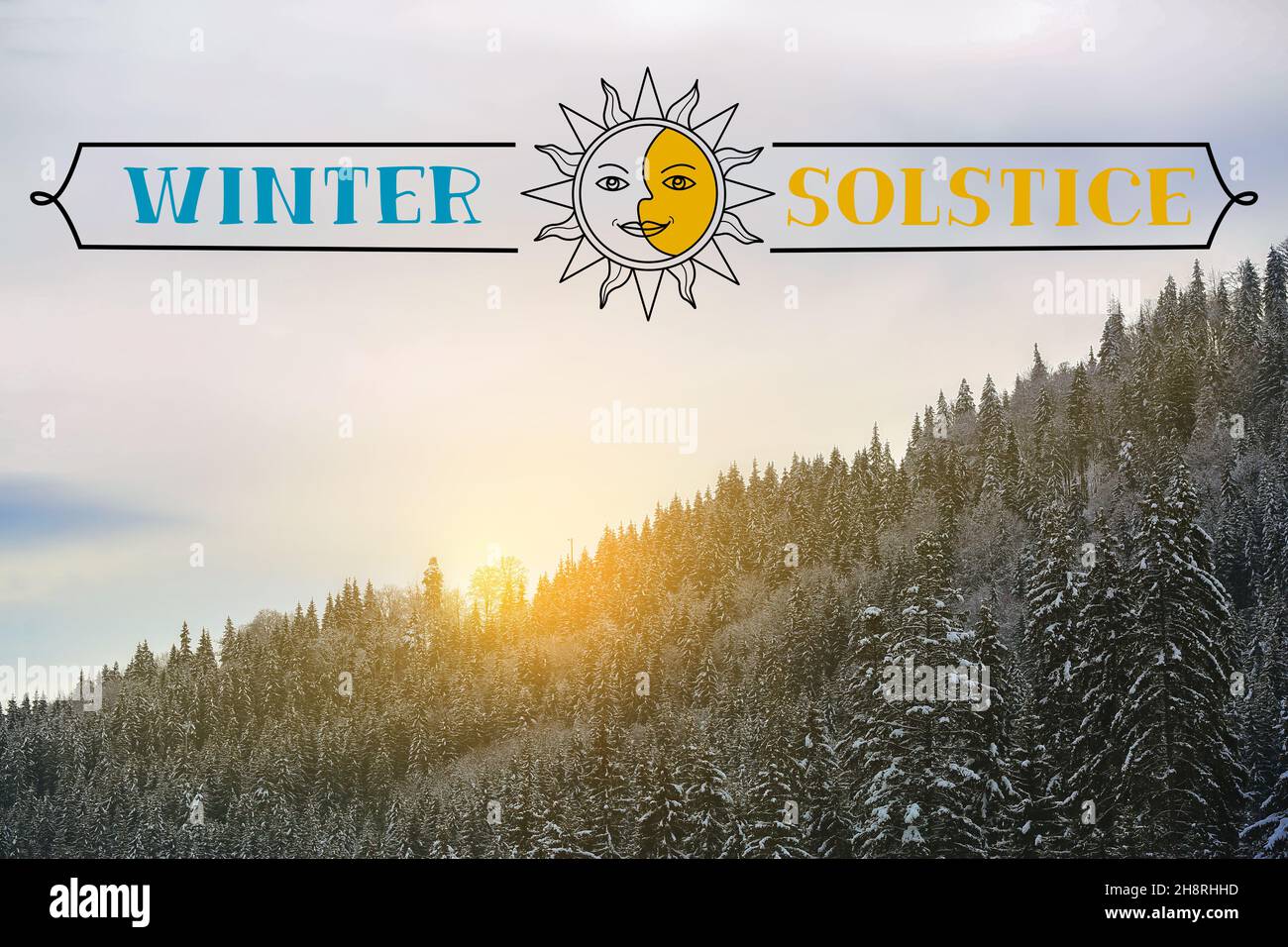 Beautiful greeting card for Winter Solstice celebration Stock Photo - Alamy