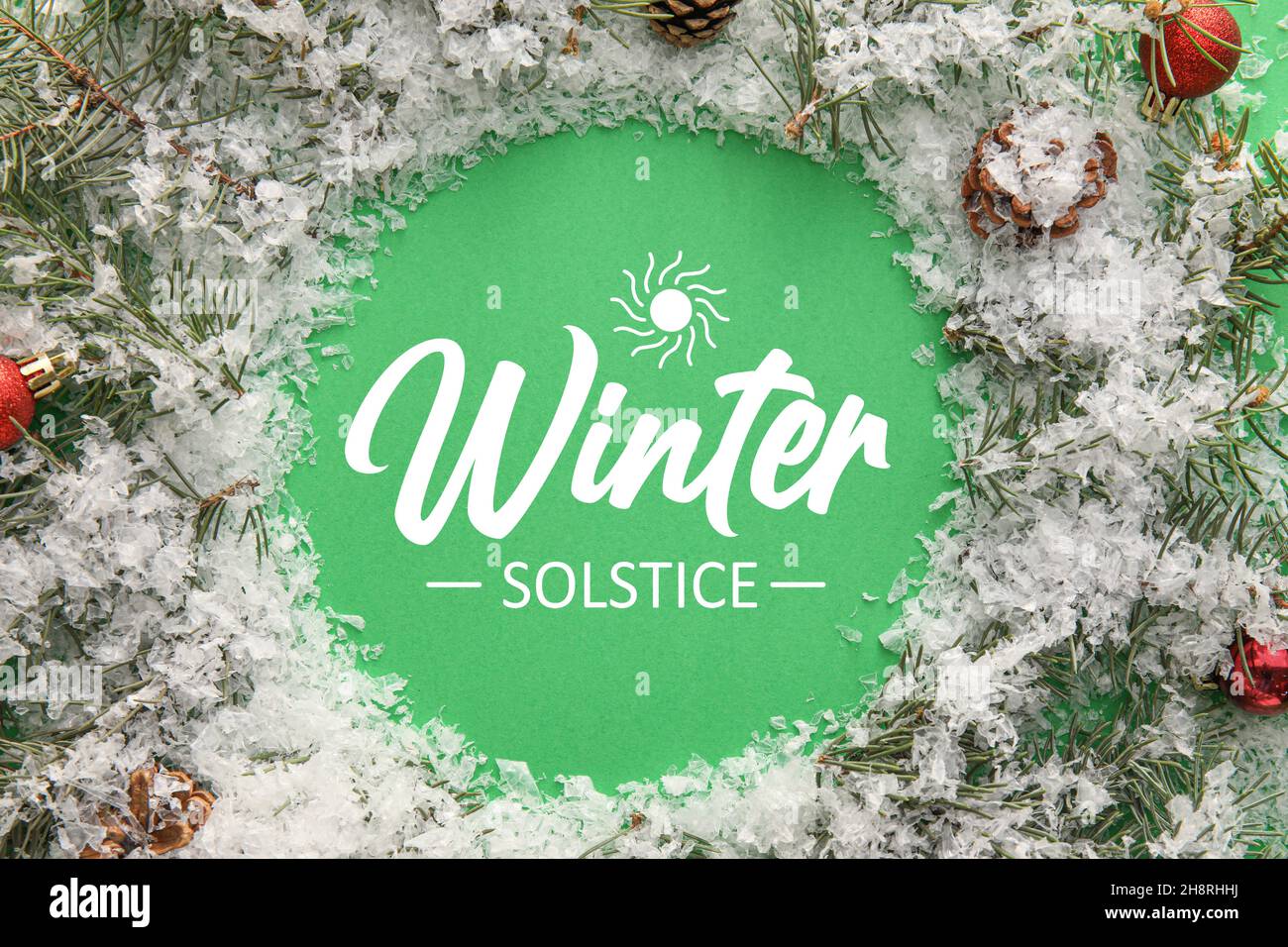 Beautiful greeting card for Winter Solstice celebration Stock Photo - Alamy