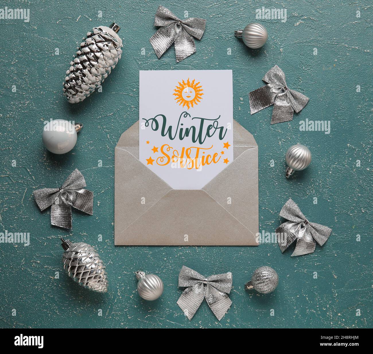 Beautiful greeting card for Winter Solstice celebration Stock Photo - Alamy