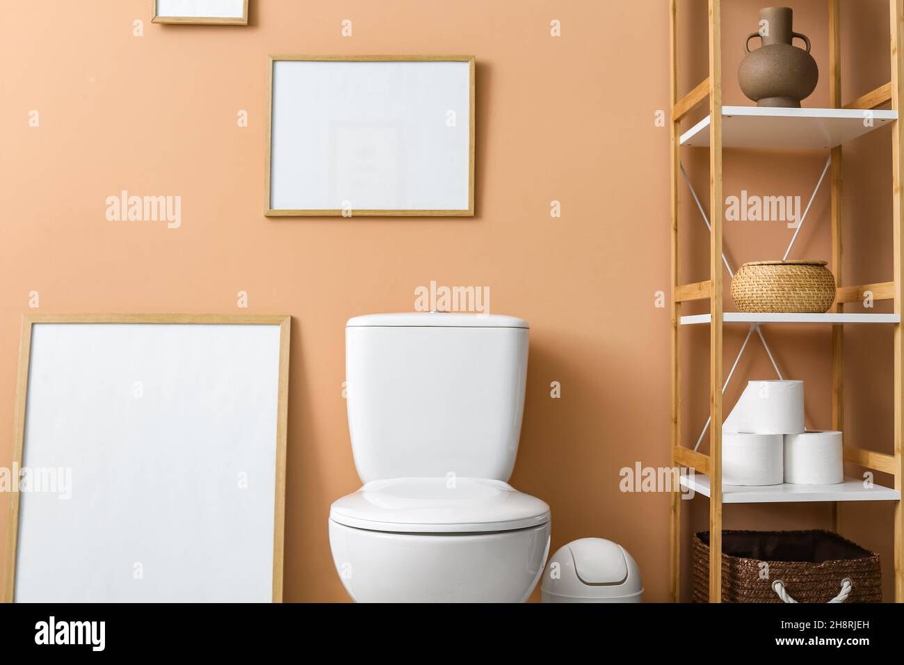 Interior of clean modern restroom Stock Photo - Alamy