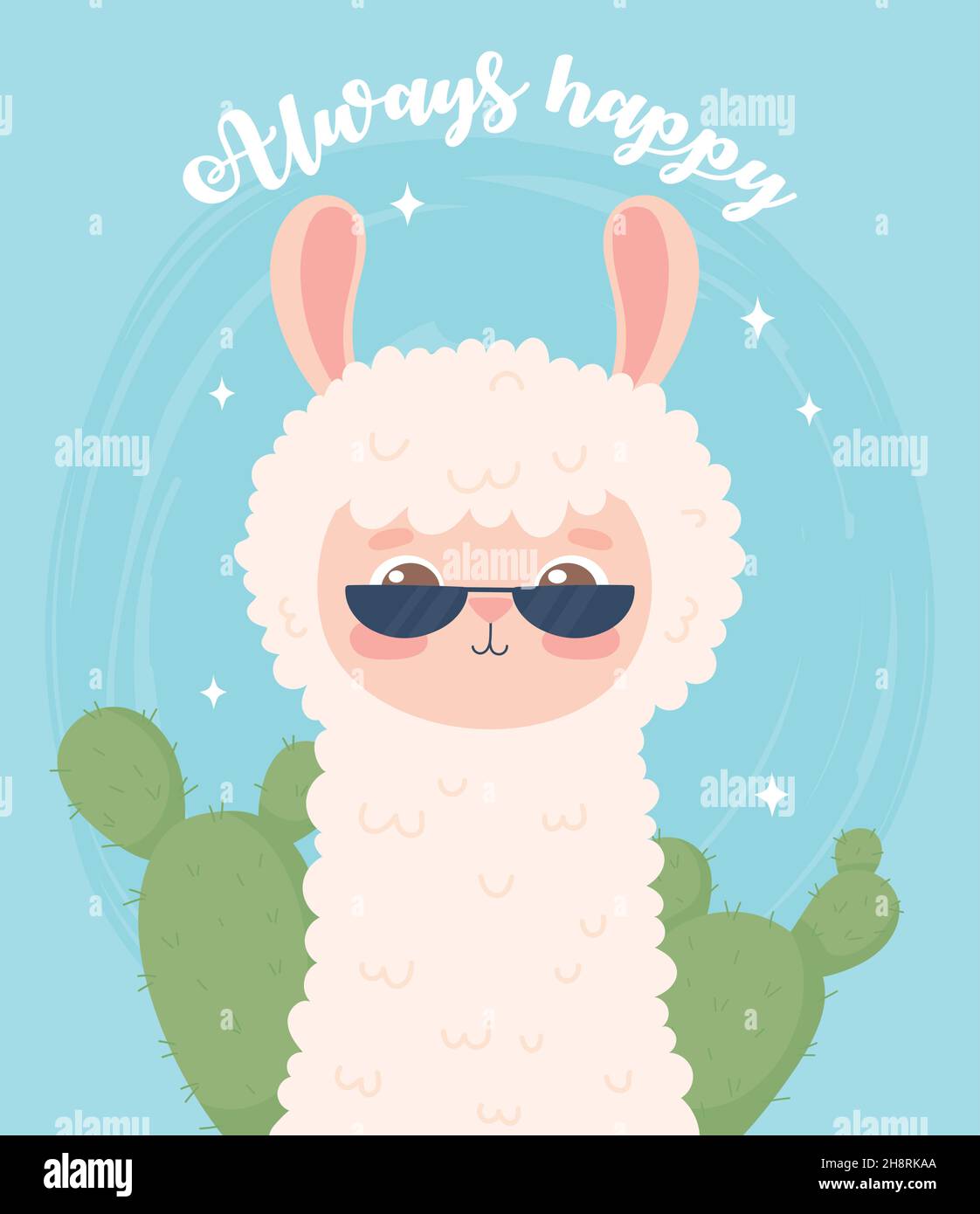 always happy cute poster Stock Vector Image & Art - Alamy