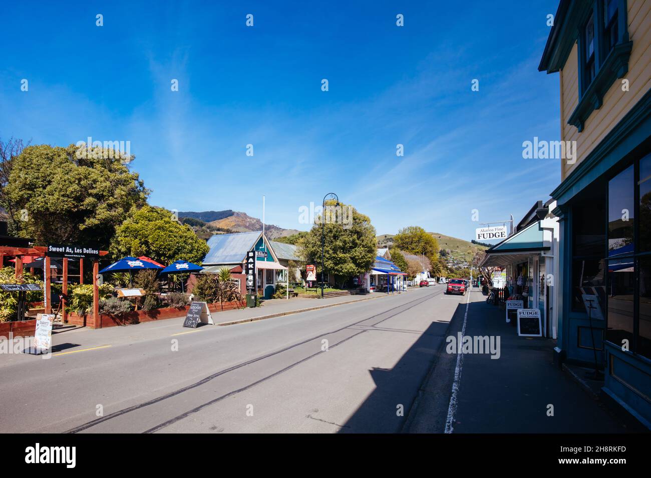 Akaroa Architecture in New Zealand Stock Photo - Alamy