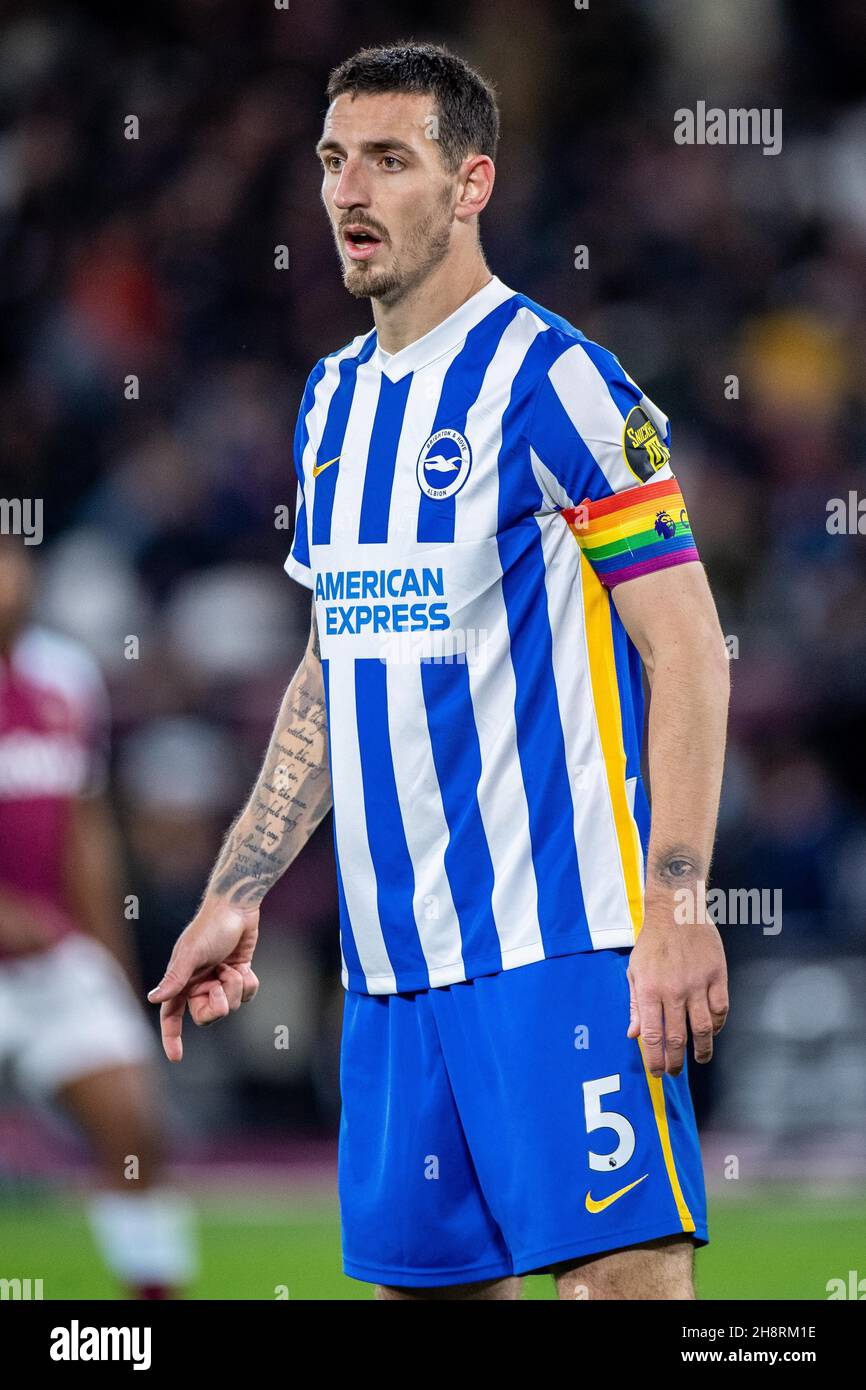 LONDON, ENGLAND - DECEMBER 01: Lewis Dunk during the Premier League ...