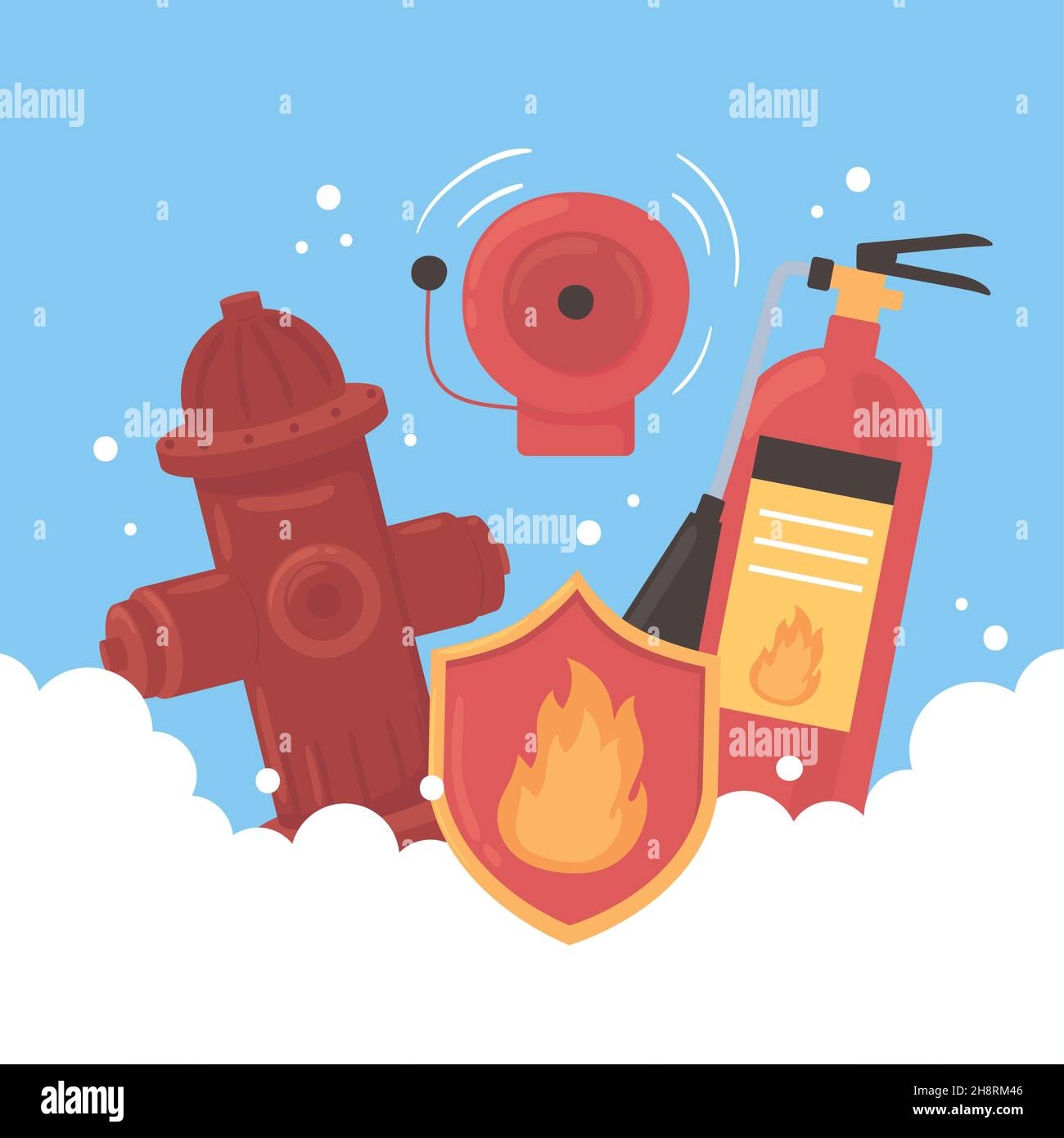 fire extinguisher shield flame Stock Vector Image & Art - Alamy