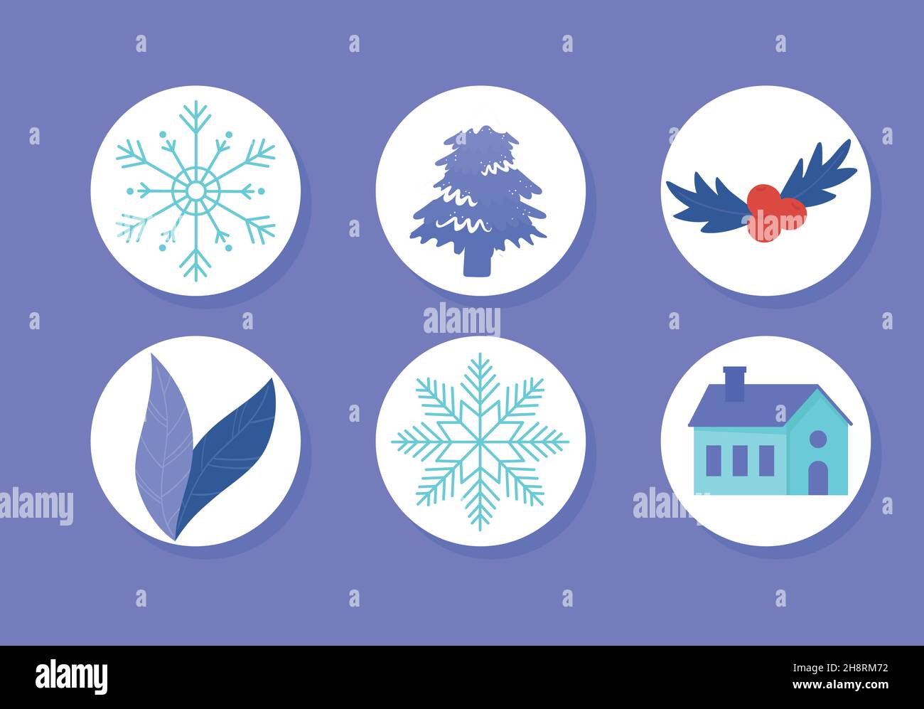 Mistletoe round Stock Vector Images - Alamy