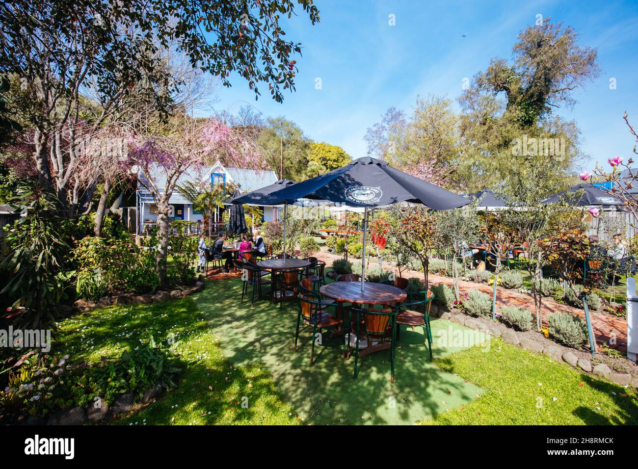 Akaroa Architecture in New Zealand Stock Photo - Alamy
