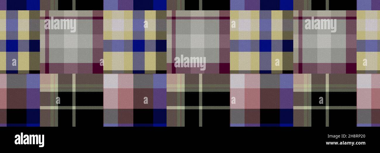Classic winter tartan plaid seamless edging border. Modern gingham ...