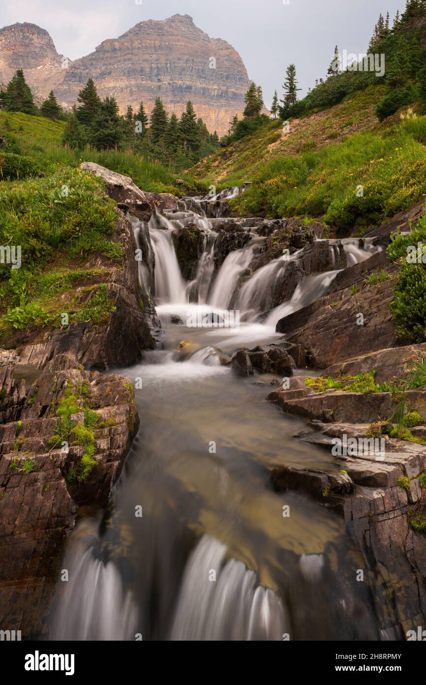 Sping Run Off Waterfall, Banff National Park, Alberta Stock Photo - Alamy
