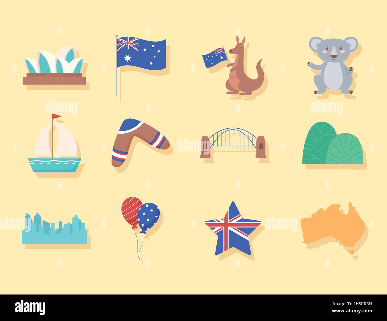 icons australia culture Stock Vector Image & Art - Alamy