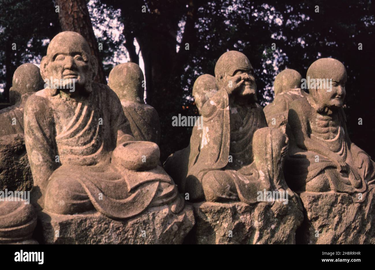 Statues in the sun at Kita-in Temple in Kawagoe, Japan Stock Photo - Alamy