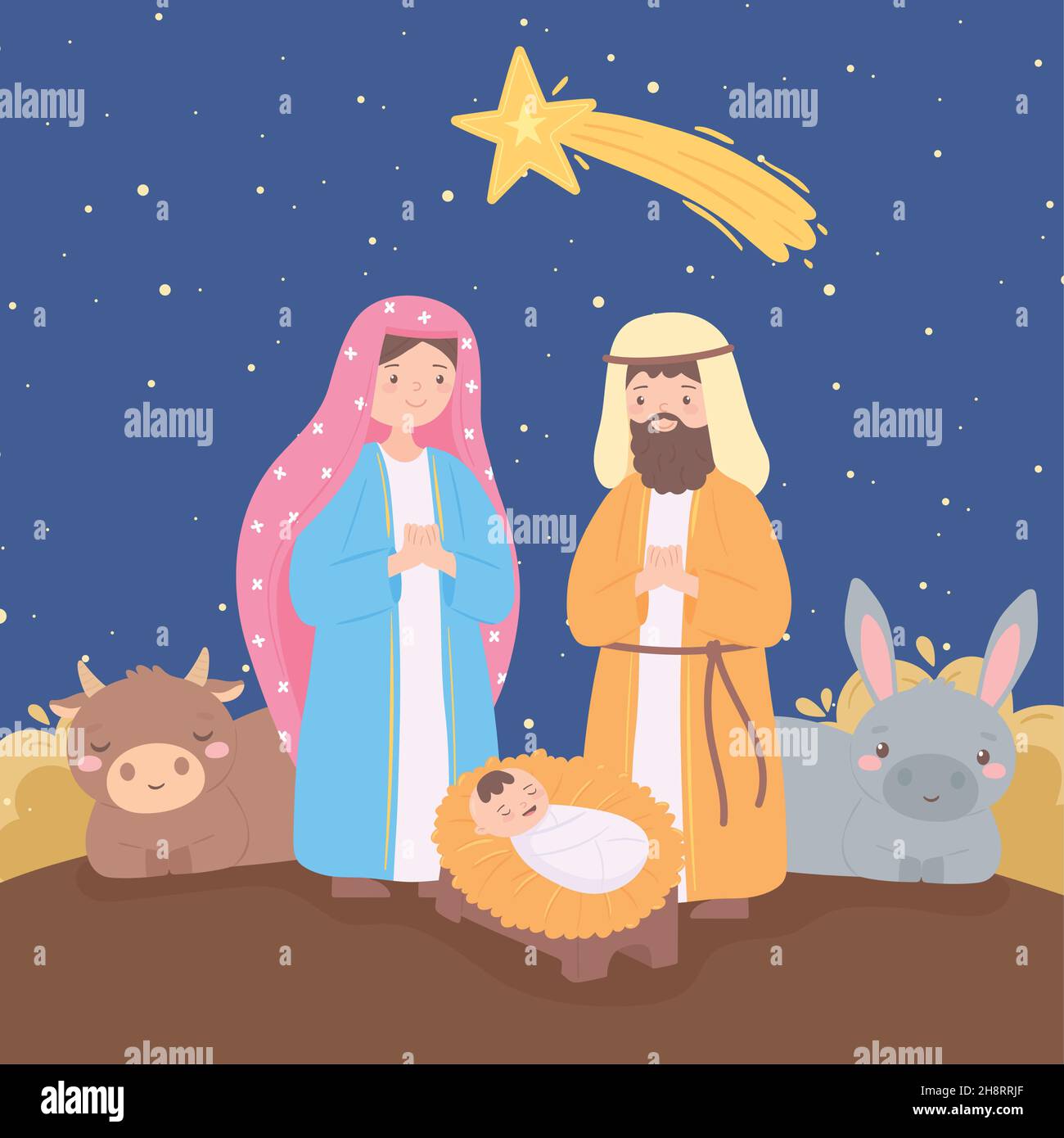 cartoon manger cute Stock Vector Image & Art - Alamy