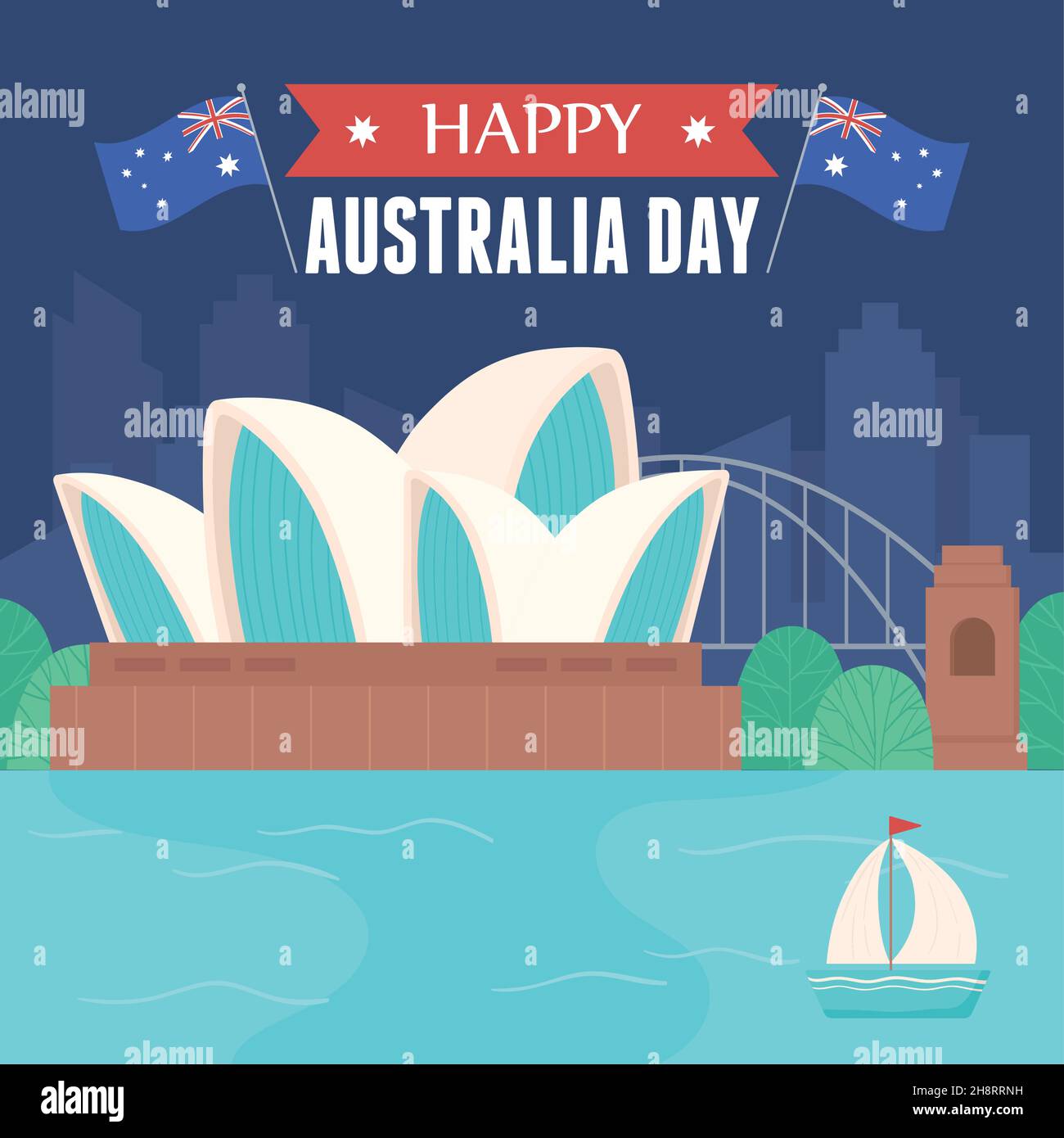 happy australia day poster Stock Vector Image & Art - Alamy