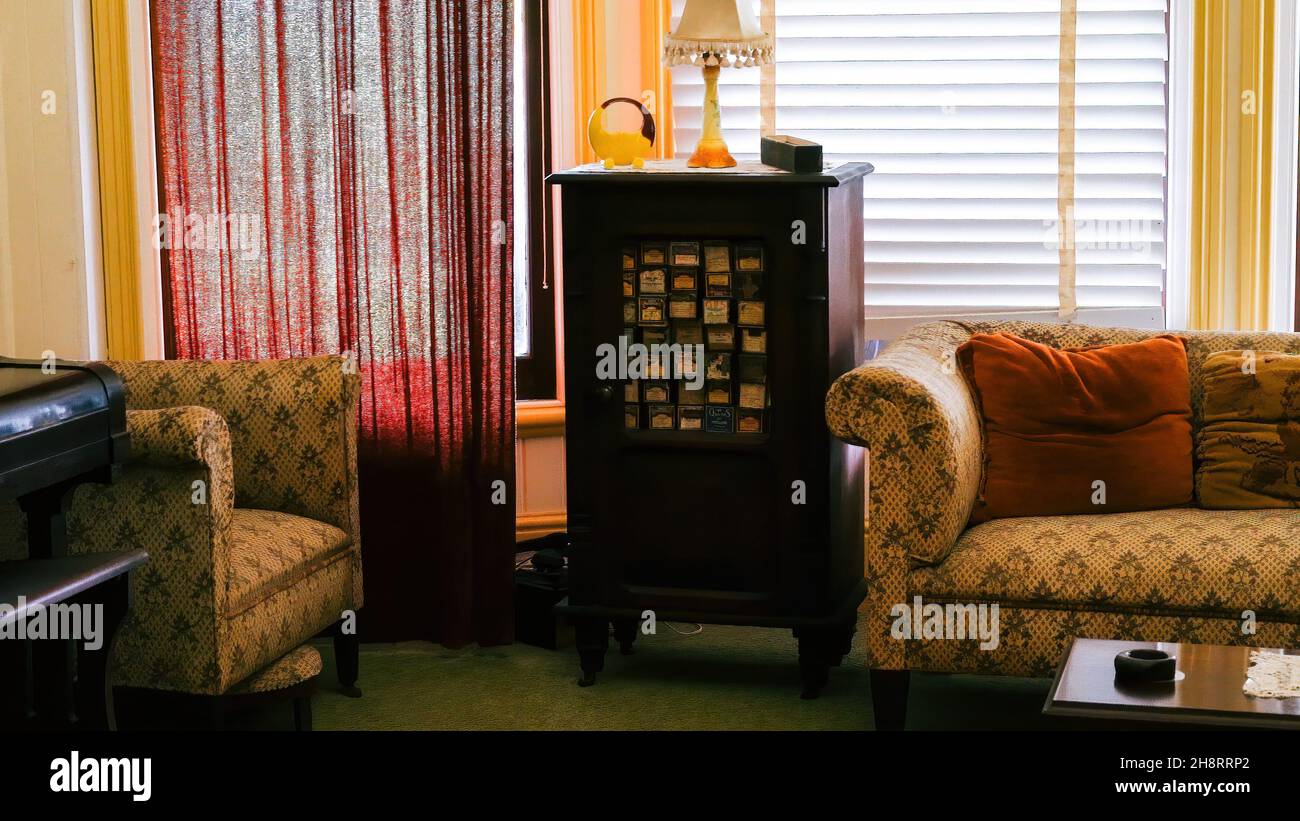 Mackay, Queensland, Australia - November 2021 antique cabinet and ...