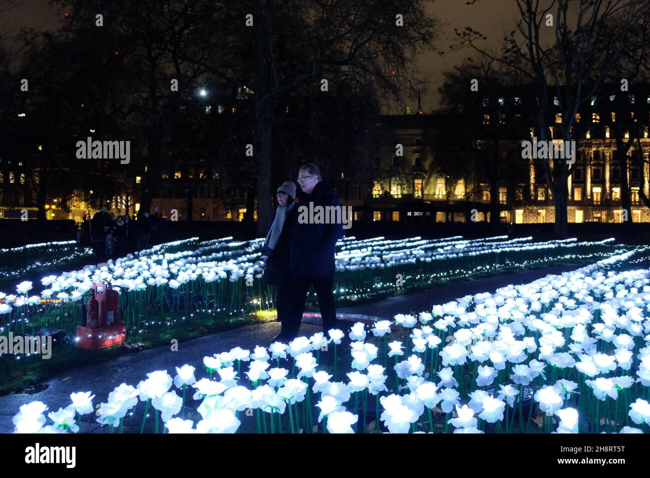 London, UK, 1st Dec, 2021. The Ever After Garden, an illuminated garden ...