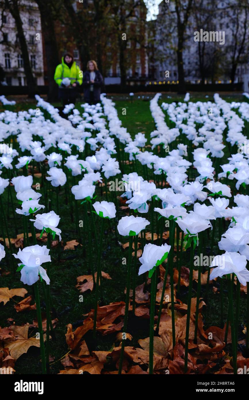 London, UK, 1st Dec, 2021. The Ever After Garden, an illuminated garden ...