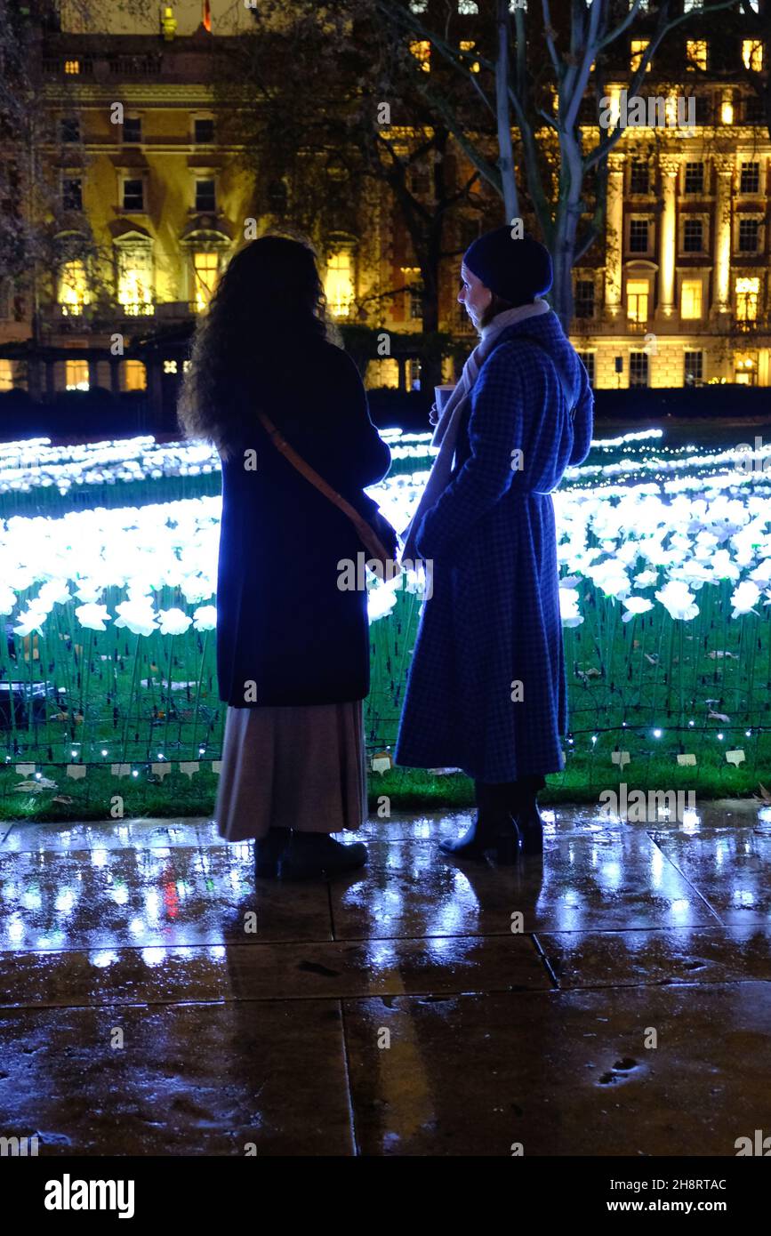 London, UK, 1st Dec, 2021. The Ever After Garden, an illuminated garden ...