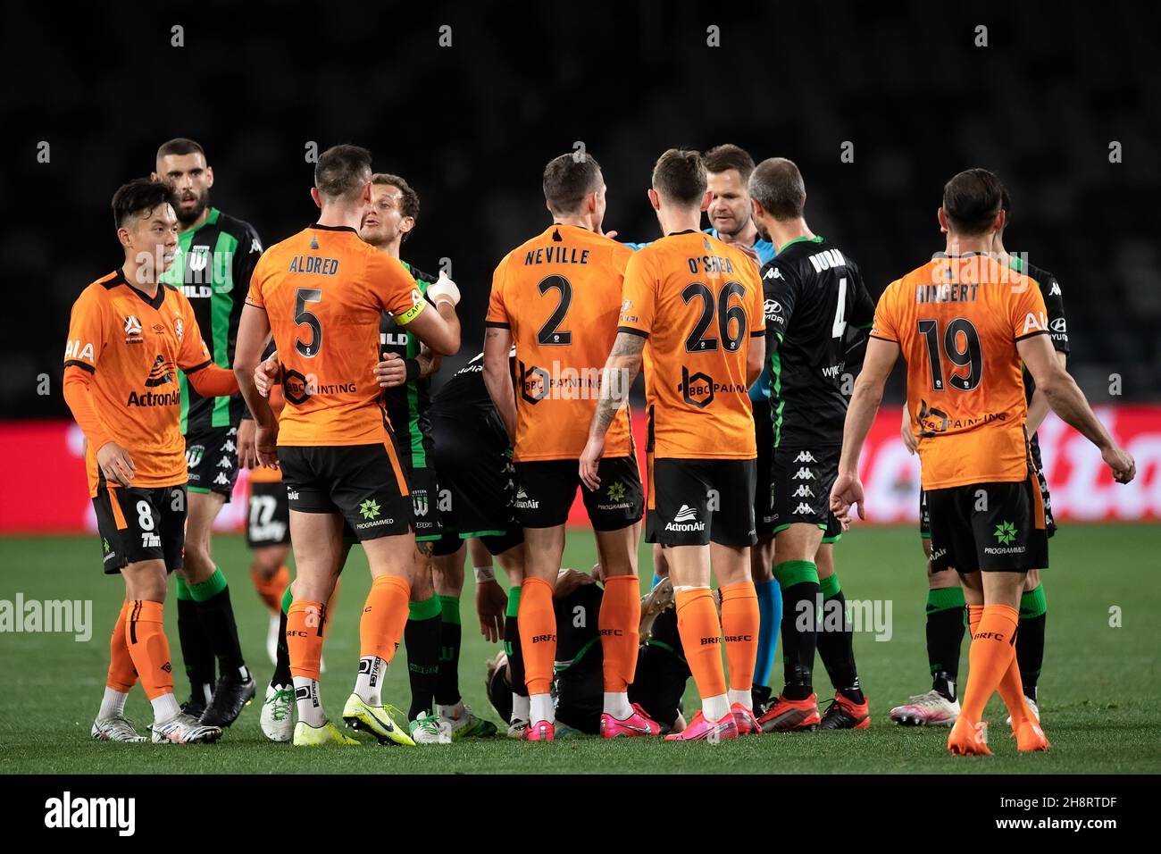 Both teams come together Stock Photo - Alamy
